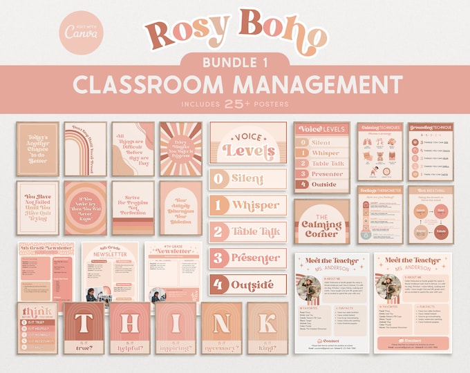 Sunshine Themed Classroom Posters, Easy and Modern Classroom ...