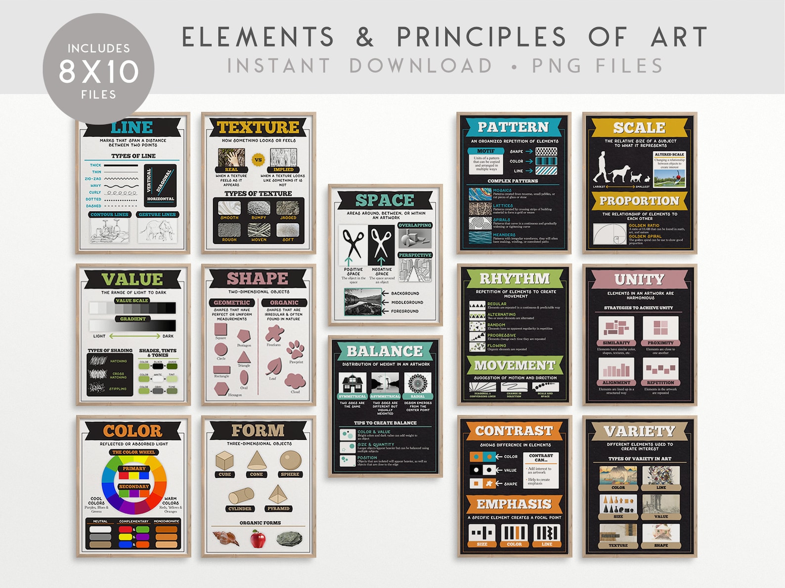 Elements and Principles of Art Classroom Printables Bundle - Etsy