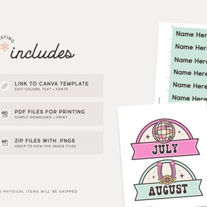 Classroom Birthday Printable Display, Editable in Canva, Bright Desert ...