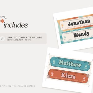 Student Desk Name Labels, Editable Classroom Printables, Student Name ...