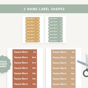 Classroom Birthday Printable Display, Editable in Canva, Boho Modern ...