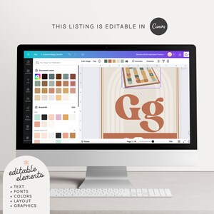 Alphabet Classroom Editable Posters, Letter Templates, Boho Canva ...