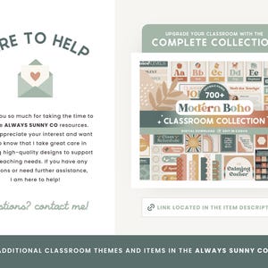 Classroom Bulletin Board Borders, Editable Canva Templates, Boho Modern ...