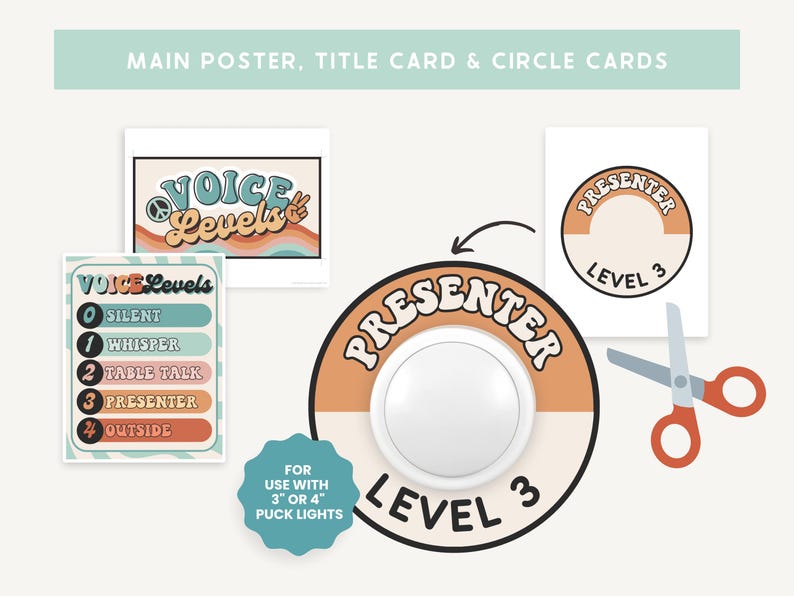 Voice Level Chart Classroom Printable Display, Editable in Canva ...