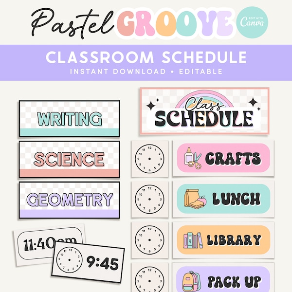 Preschool Schedule Template - Etsy