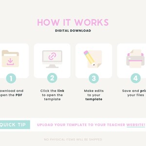 Classroom Newsletter Editable Templates, Back to School, Planner ...