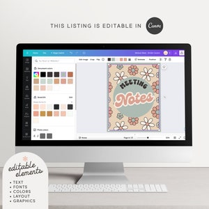 Classroom Binder Covers and Spines, Editable Groovy Retro Teacher ...