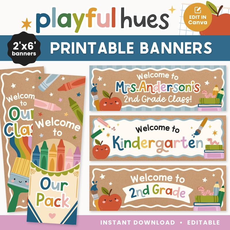 Welcome Back Banners - Etsy