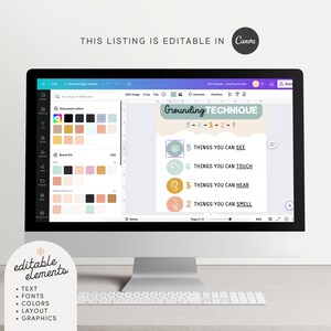 Calming Corner Editable Classroom Printables, Calm Down Skills, Cute ...