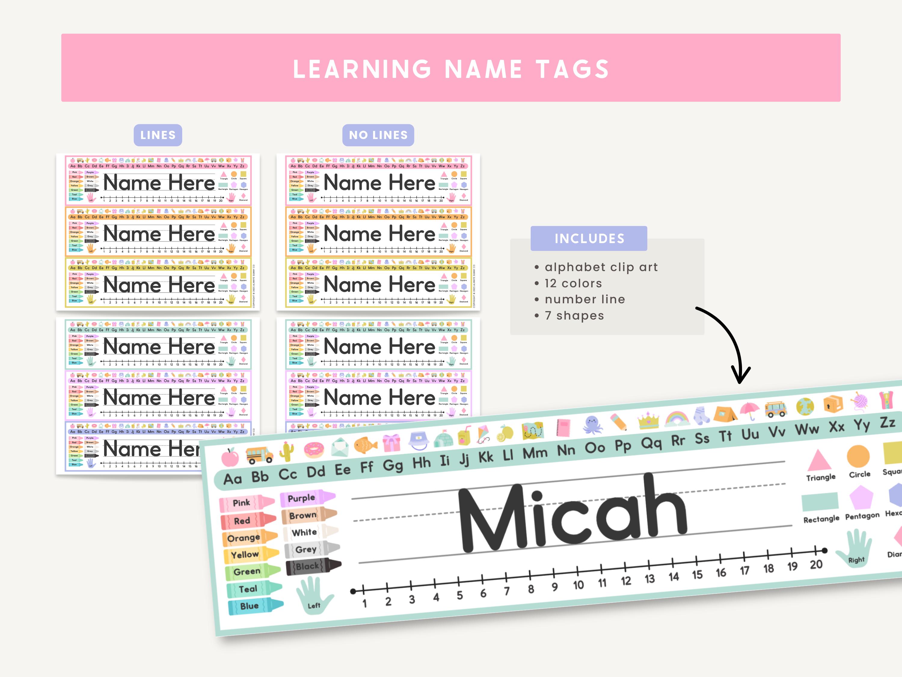 Editable Desk Name Tags for Students | Pastel Printable Name Plates for ...