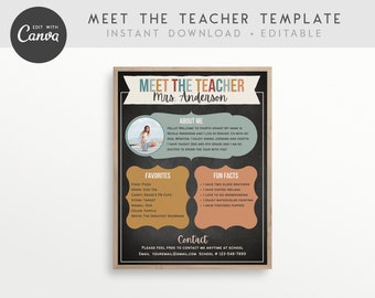 BOHO Meet the Teacher Powerpoint L Editable - Etsy