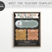 Meet the Teacher Classroom Printable Template, Teacher Introduction ...