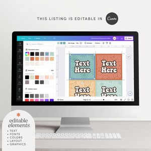 Classroom Labels Editable Templates, Groovy Retro Classroom ...