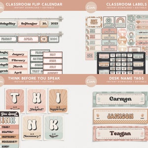 Editable Classroom Retro Pastel Complete Collection Printable Bundle ...