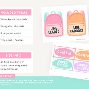 Classroom Job Display, Editable Retro Canva Templates, Bright Pastel ...