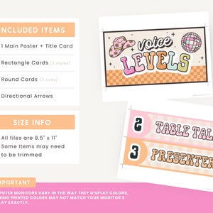 Voice Level Chart Classroom Printable Display, Editable in Canva ...