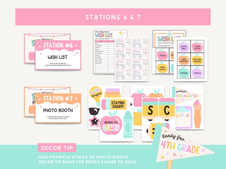 Back to School Open House Bundle | Editable Meet the Teacher Station ...
