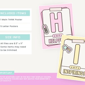 Editable Think Classroom Printable Posters, Think Before You Speak ...