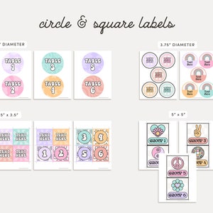 Classroom Labels Editable Templates, Pastel Groovy Classroom ...
