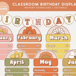 Editable Retro Classroom Decor, Bright Printable Teacher Bundle ...