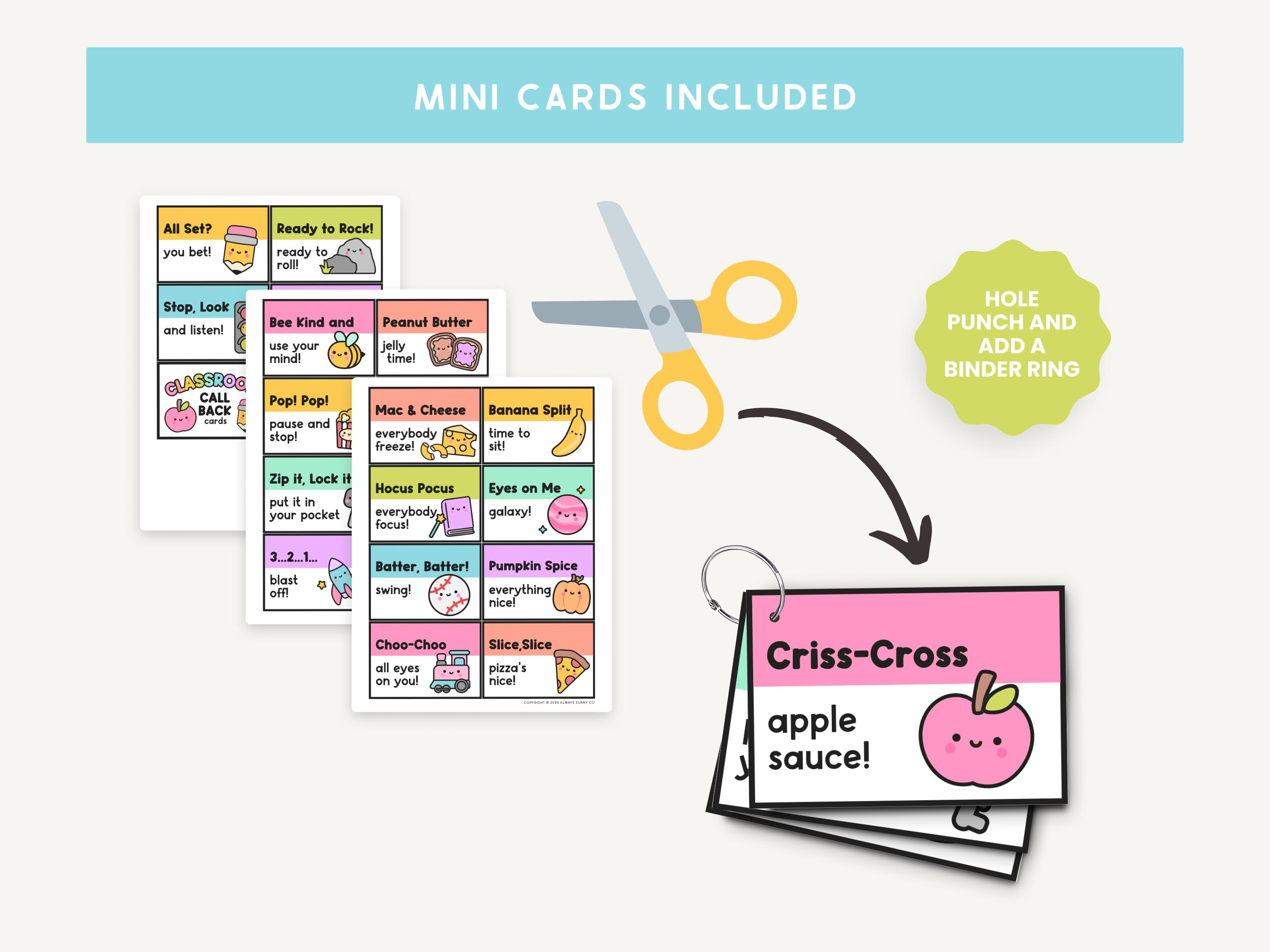 Editable Classroom Call Back Cards | Teacher Attention Getters | Call ...