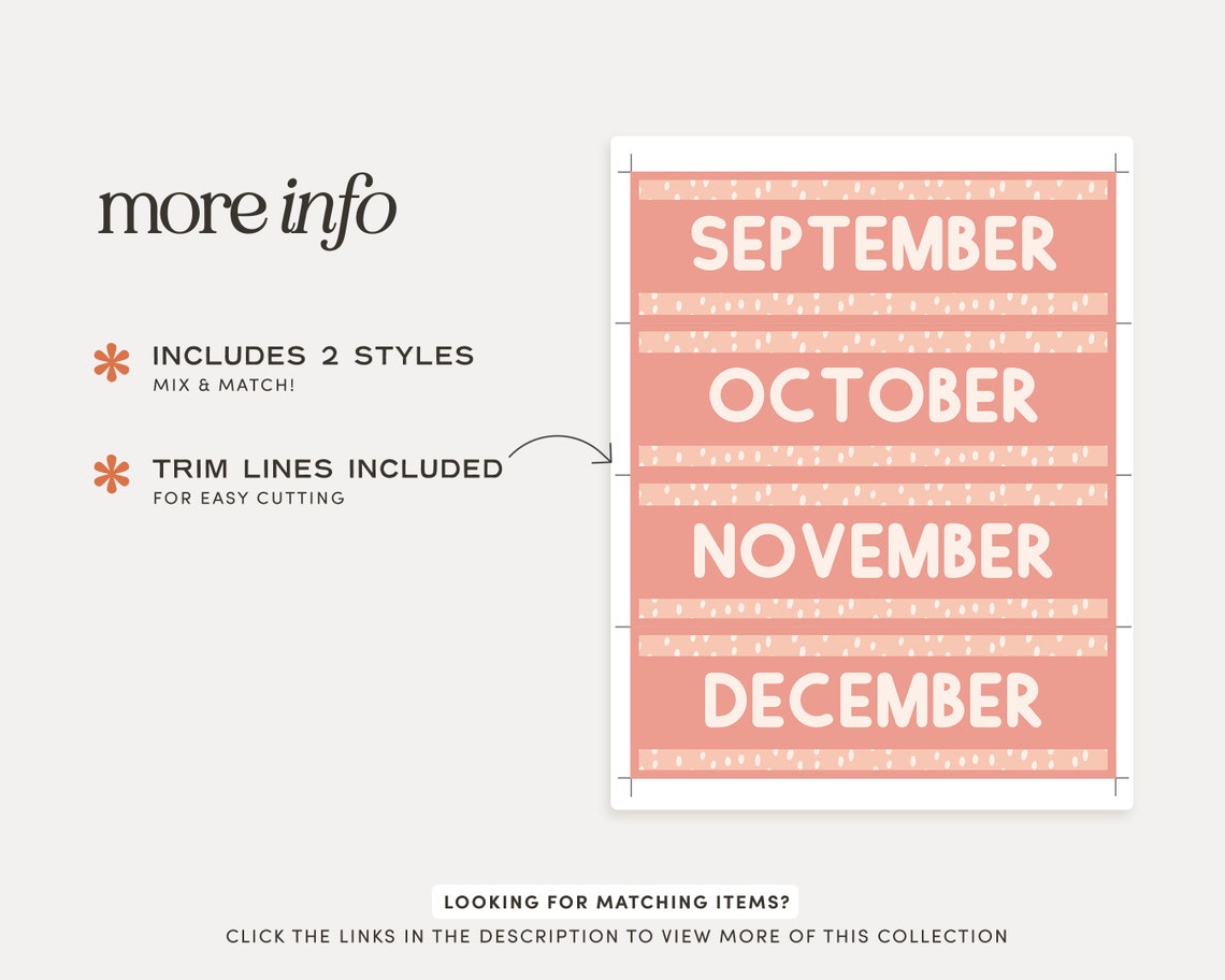 Classroom Flip Calendar Display, Rosy Boho Classroom Decor, Editable ...