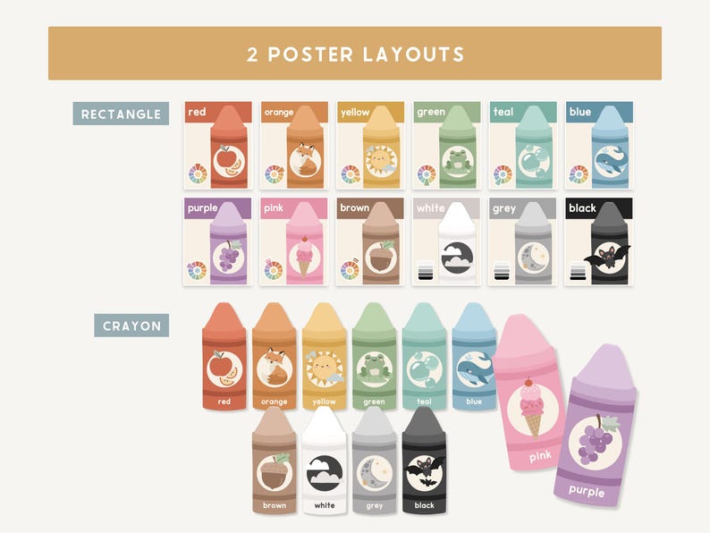 Editable Color Posters for Classroom | Color Posters & Crayon Wall Art ...