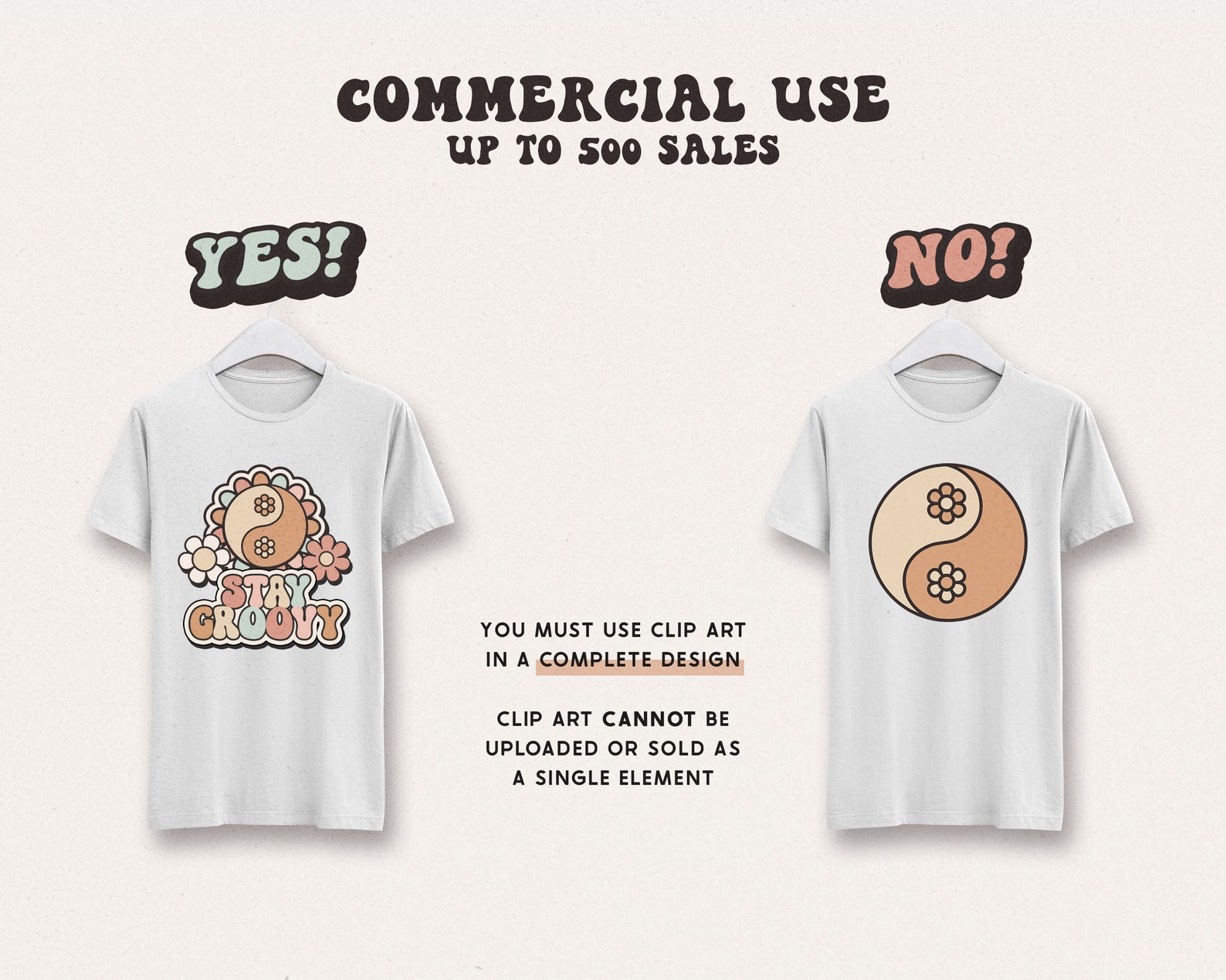 Groovy Retro Clip Art SVGS, Pngs, EPS, AI Files, Mellow Vibes Flower ...