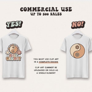 Groovy Retro Clip Art SVGS, Pngs, EPS, AI Files, Mellow Vibes Flower ...