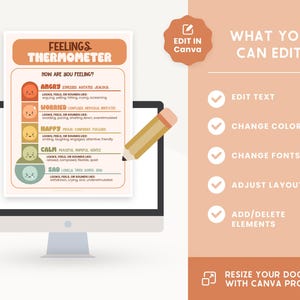 Calming Corner Editable Classroom Printables, Calm Down Skills, Canva ...