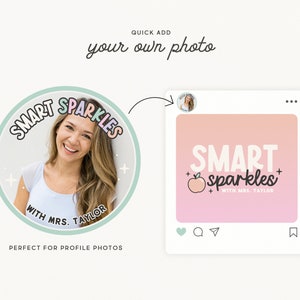 Colorful Teacher Logo Design - Editable Canva Template, Charming and ...