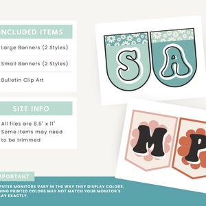 Classroom Bulletin Board Letters, Editable in Canva, Groovy Retro ...
