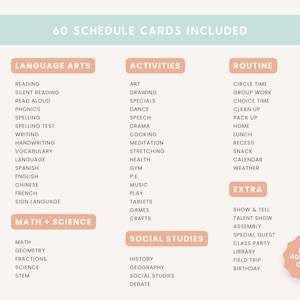 Classroom Schedule, Editable Pastel Canva Template, Soft Clouds Cute ...