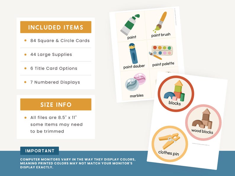 Editable Classroom Supply Cards | Supplies You Will Need Display ...