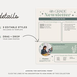 Classroom Newsletter Editable Templates, Back to School, Modern Boho ...