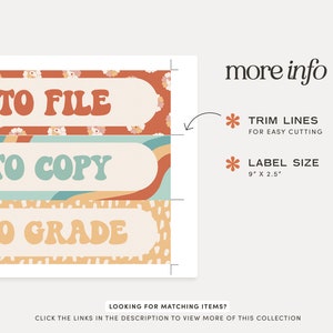 Classroom Rolling Trolley Cart Labels, Groovy Editable Teacher Drawer ...