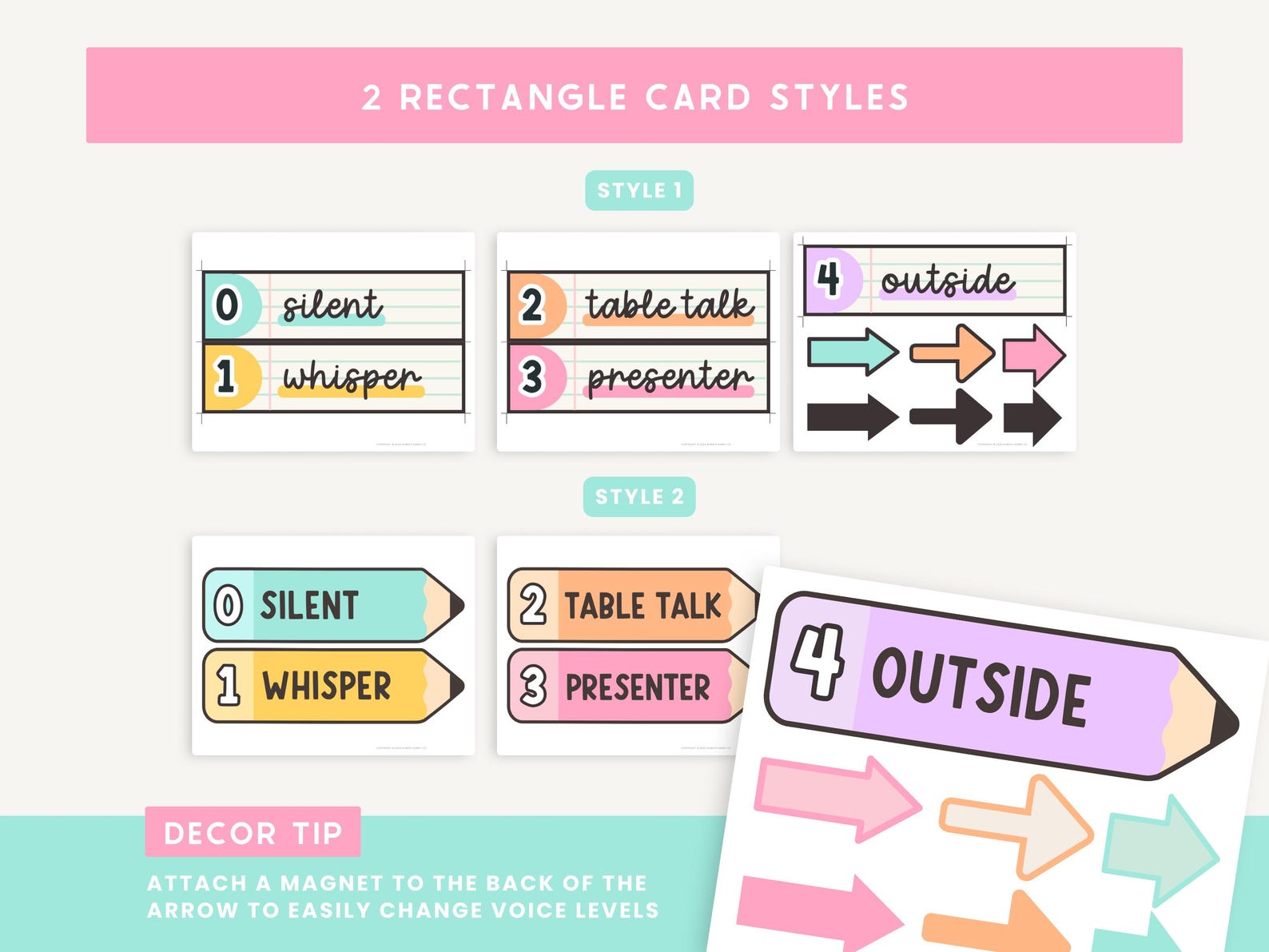 Voice Level Chart Classroom Printable Display, Editable in Canva ...