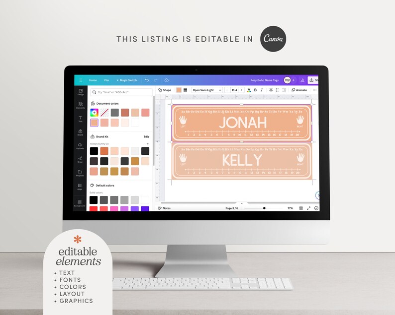 Student Desk Name Labels, Editable Classroom Printables, Student Name ...