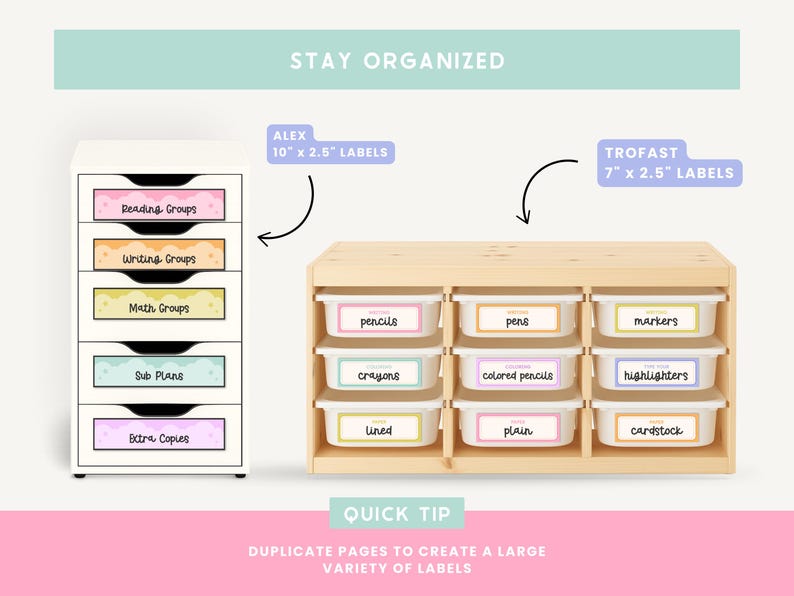 Classroom Labels Editable Templates, Bright Pastels Classroom ...