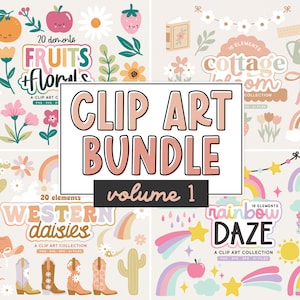Clip Art Bundle Volume 1, Svgs, Pngs, EPS, AI Files, Western Daisies ...