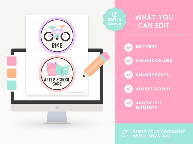 Editable Classroom Connections Printable Bundle, Bright Pastel Word ...