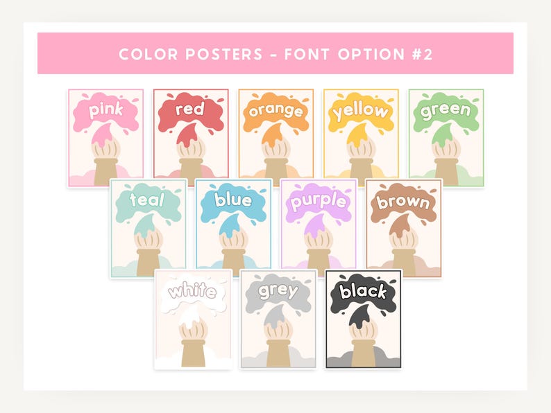 Editable Color Posters | Cute Paint Themed Classroom Decor | Pastel ...