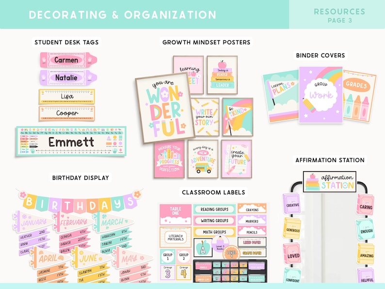 Editable Classroom Smart Pastels Complete Collection Printable Bundle ...