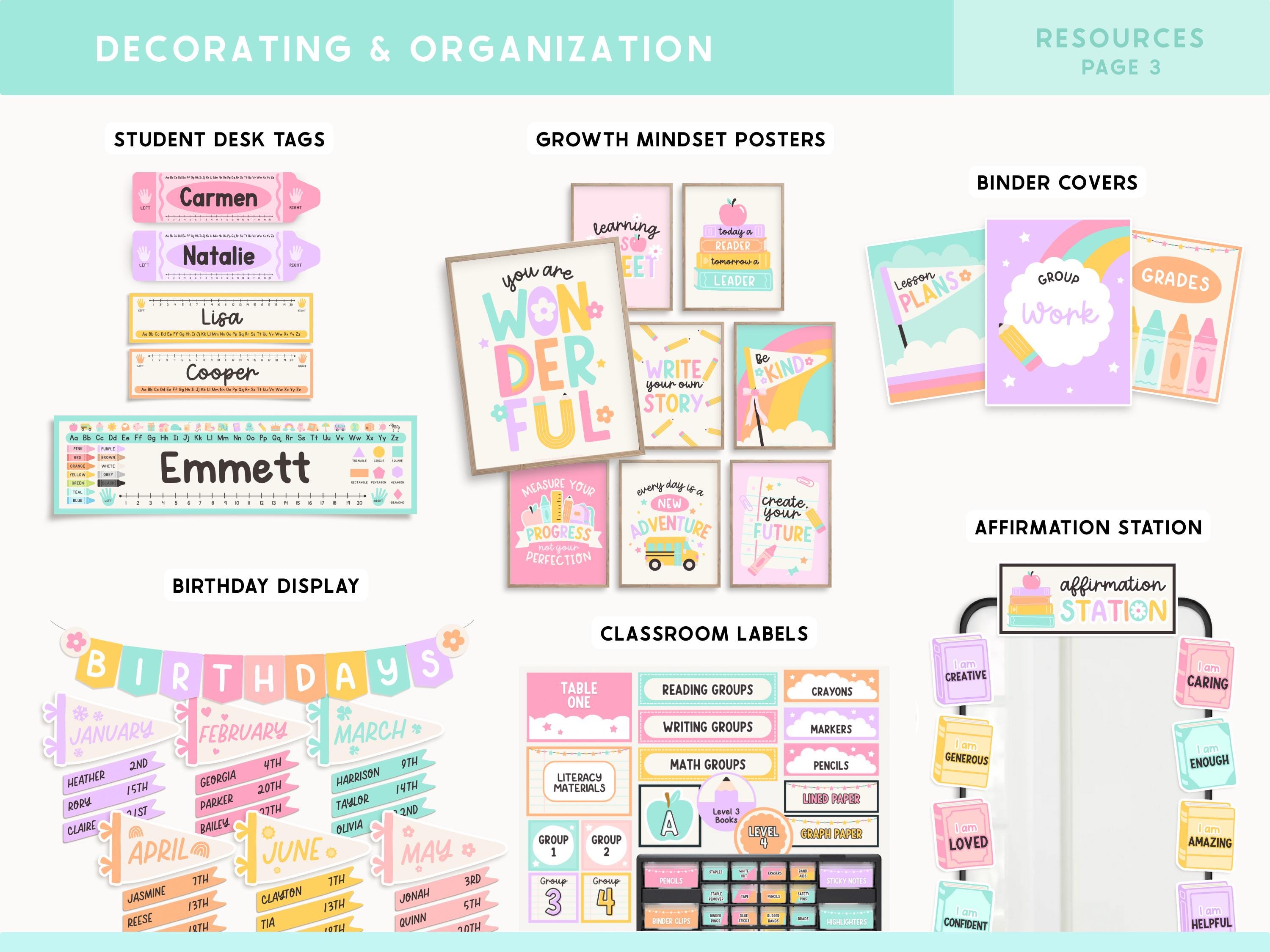 Editable Classroom Smart Pastels Complete Collection Printable Bundle ...