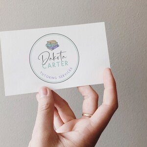 Editable Logo Design, DIY Canva Tutoring Signature Logo, School ...