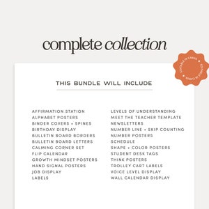 Editable Classroom Modern Boho Complete Collection Printable Bundle ...