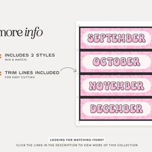 Classroom Flip Calendar Display, Pastel Groovy Classroom Decor ...