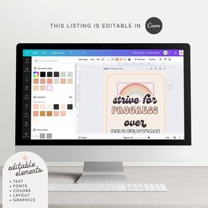 Growth Mindset Editable Classroom Printable Posters, Groovy Retro ...