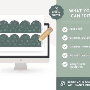 Classroom Bulletin Board Borders, Editable Canva Templates, Boho Modern ...