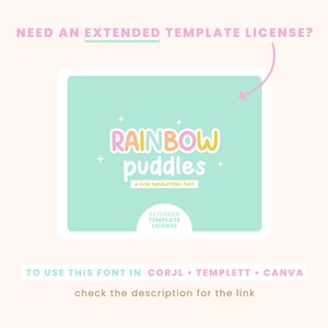 Rainbow Puddles School Font Cute Handwritten Style for Invitations ...